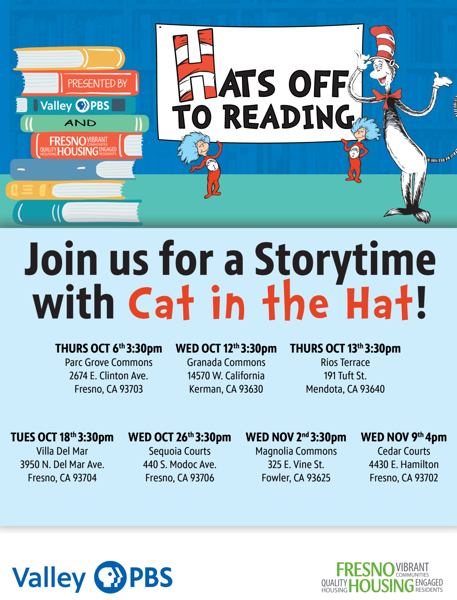 "Hat's Off to Reading" with Valley PBS - Fresno Housing